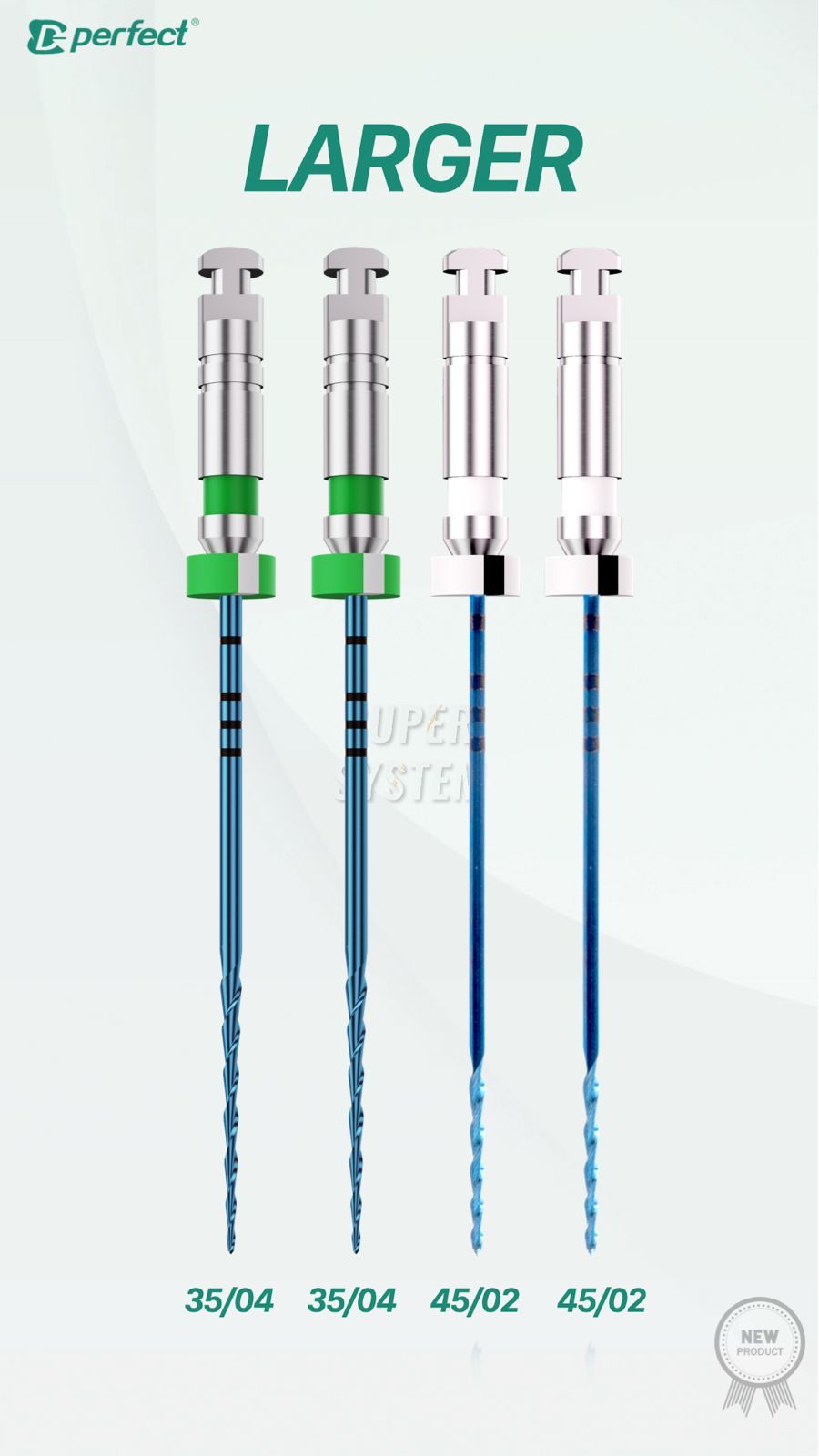 Perfect SUPER SYSTEM Larger 35/.04/45.02 Asorti Kanal Eğesi